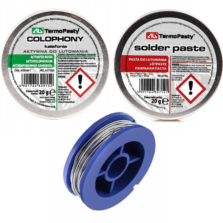 Kit accesorii pentru lipit, Techrebal, colofoniu, pasta pentru lipit ...