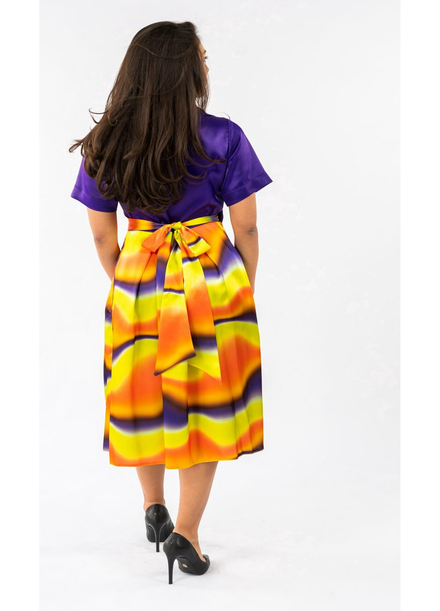 Rochie Violet cu Degrade Vibrant Sofia - M(38) - eMAG.ro