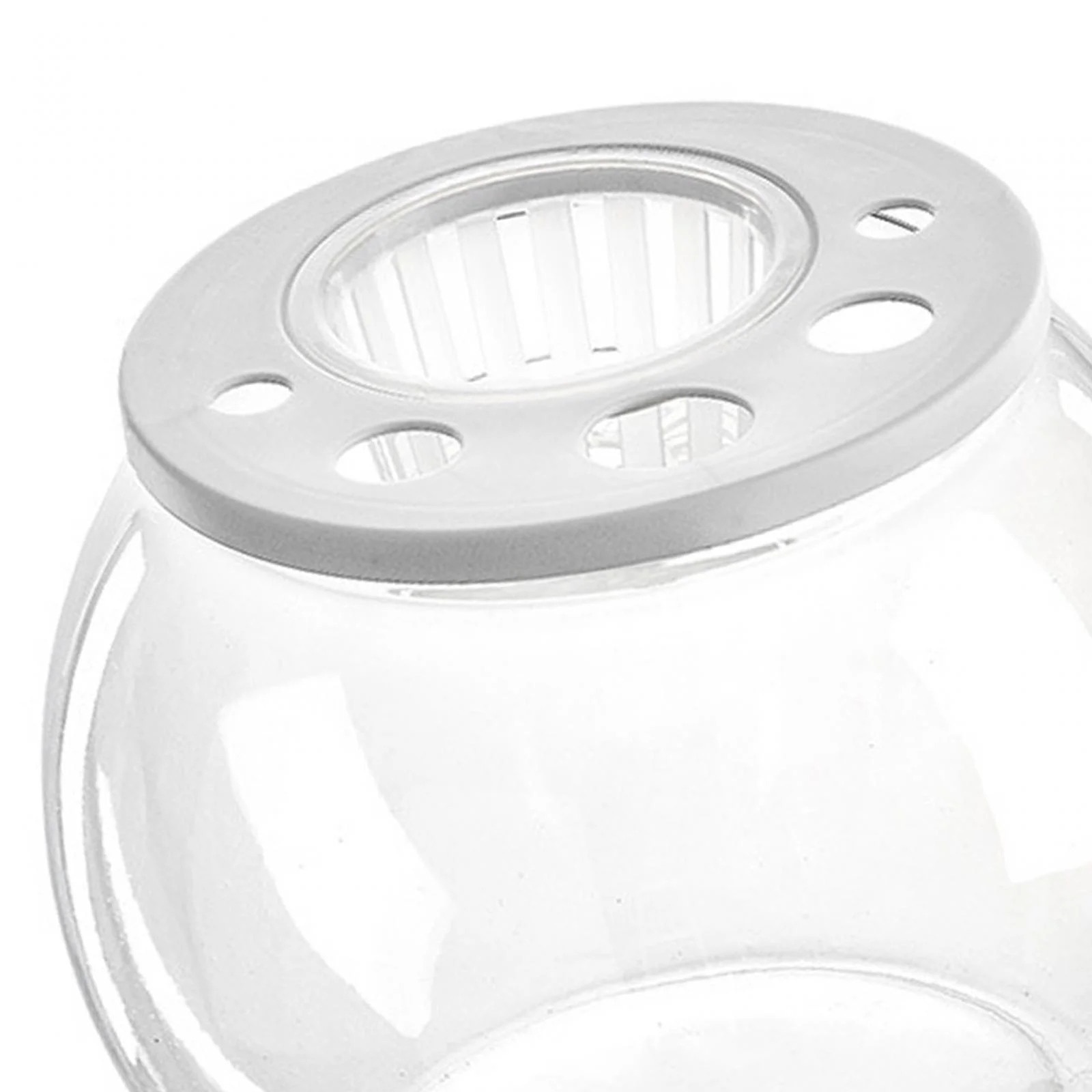 Acvariu decorativ rotund cu capac gol, transparent, pentru birou ...