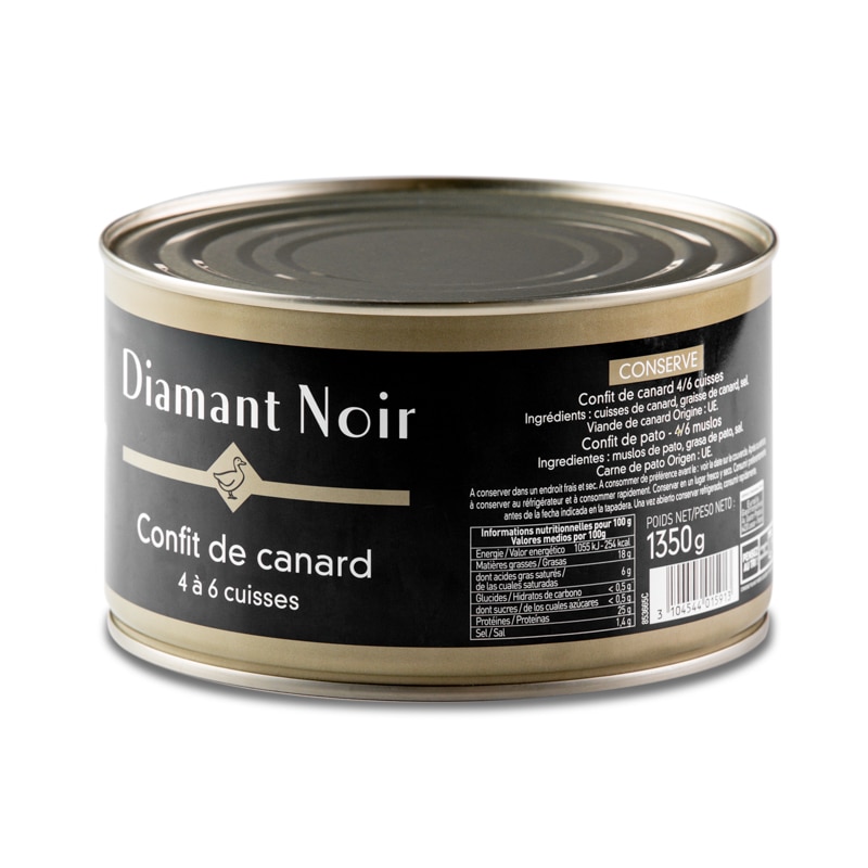 Pulpe confiate de rata, Diamant Noir, 4-6 buc, 1.35 kg - eMAG.ro