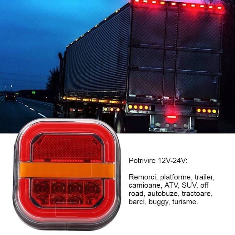 Stopuri spate led JH1018, 4 functii, 12V-24V - eMAG.ro