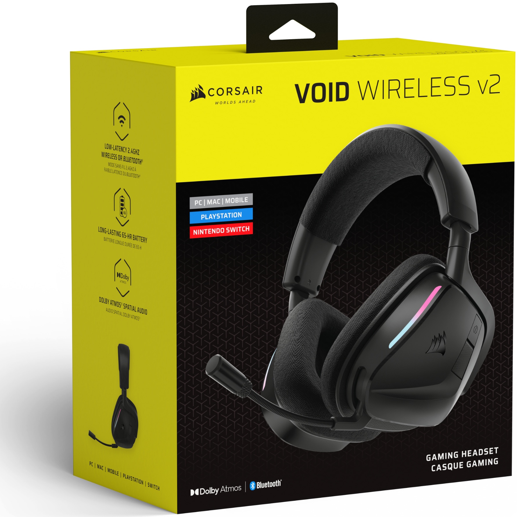 Casti gaming Corsair Void v2, 2.4GHz Wireless - Bluetooth - Dolby Atmos ...