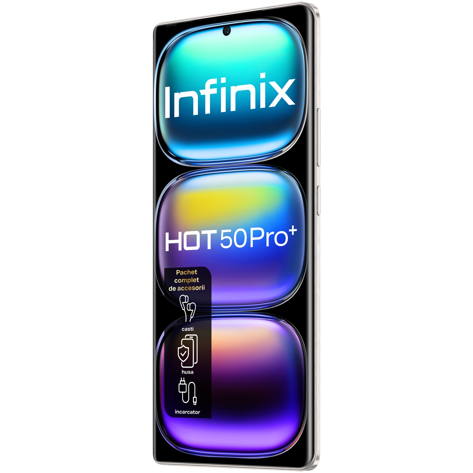 Telefon mobil Infinix HOT 50 Pro+, 256GB, 4G, Titanium Grey - eMAG.ro