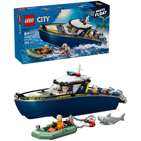 LEGO® City - Urmarire cu barca de politie 60456, 264 piese - eMAG.ro