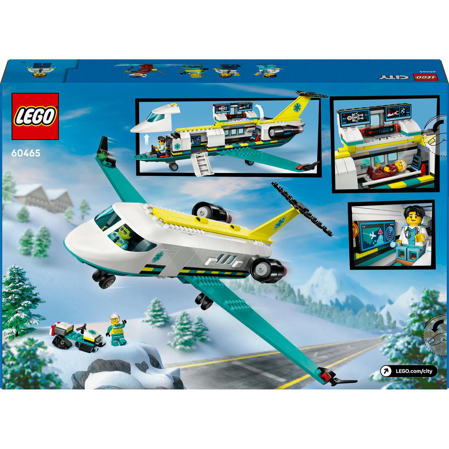 LEGO® City - Avion-ambulanta pentru urgente 60465, 395 piese - eMAG.ro