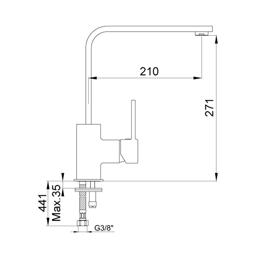 Смесител за кухненска мивка ECA, серия Moni - eMAG.bg