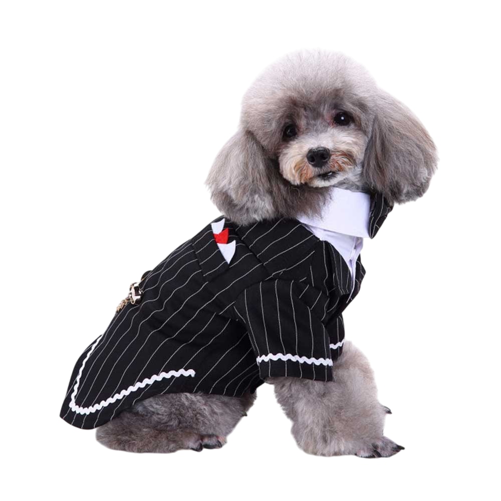 Costum pentru Catei, Papion, Negru - L, 35cm, 4-6kg, #HC1029 - eMAG.ro