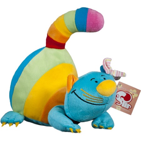 Jucarie de plus,Motan colorat,25 cm,Stip - eMAG.ro