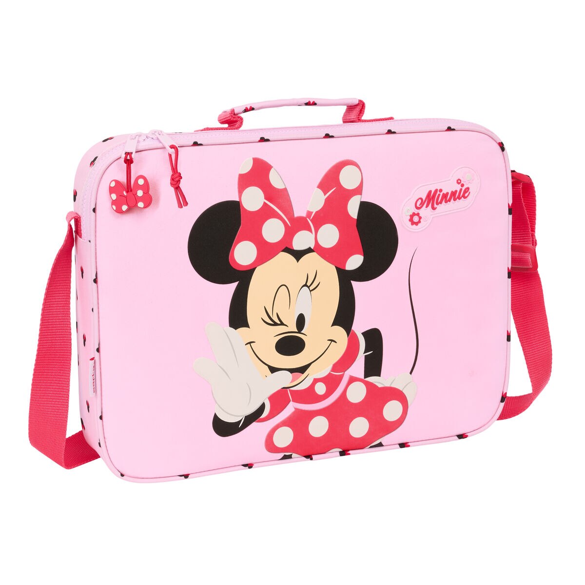 Ghiozdan scolar Minnie Mouse, roz, 38x28x6cm, curea ajustabila ...