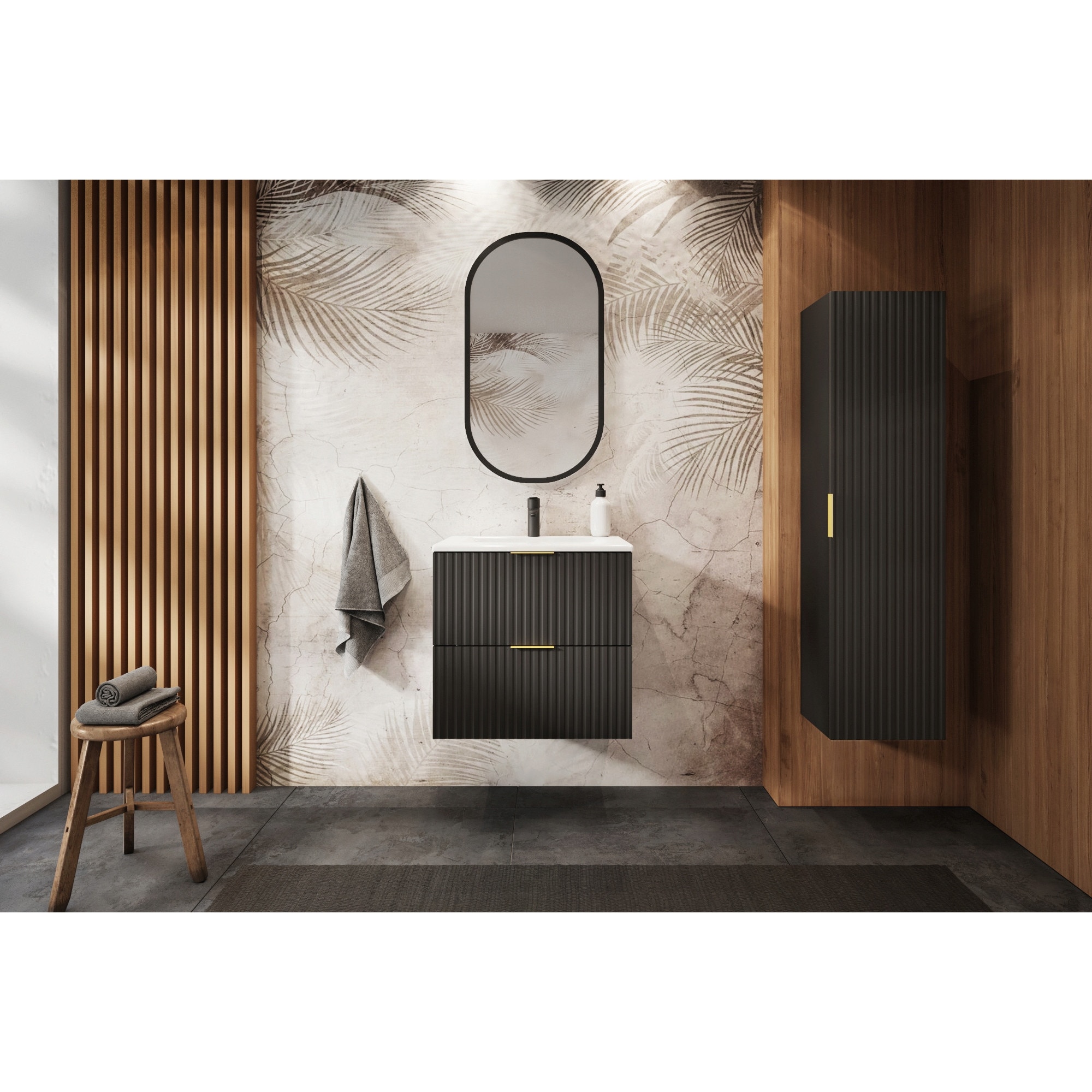 Dulap De Baie, Rodan, Flow, Suspendat, Dulap - 46cm x 60cm x 57cm, Blat ...