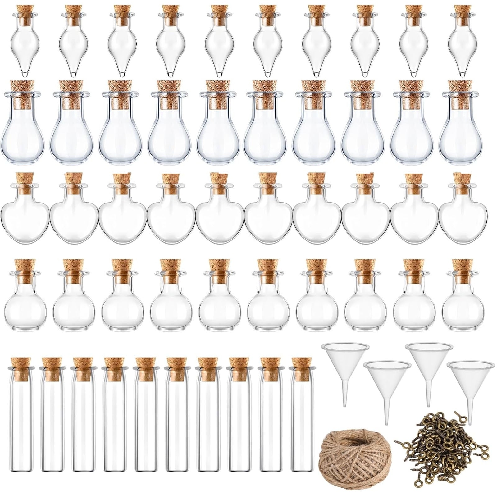 Mini sticle cu dop, SINBINTA, Sticle Mini, 2ml/3ml, Fara scurgere, Usor ...