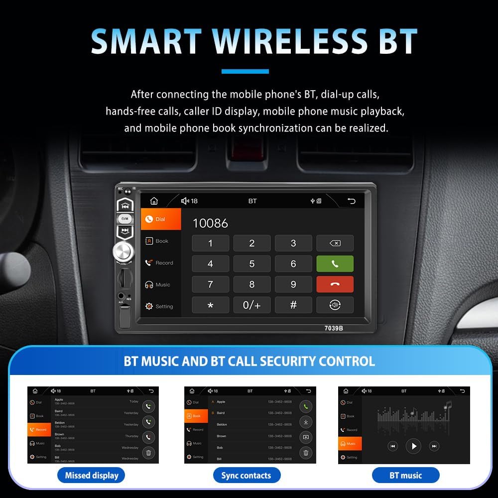 MP5 Player Multimedia, Carplay, display HD de 7 inch, Card SD, USB ...