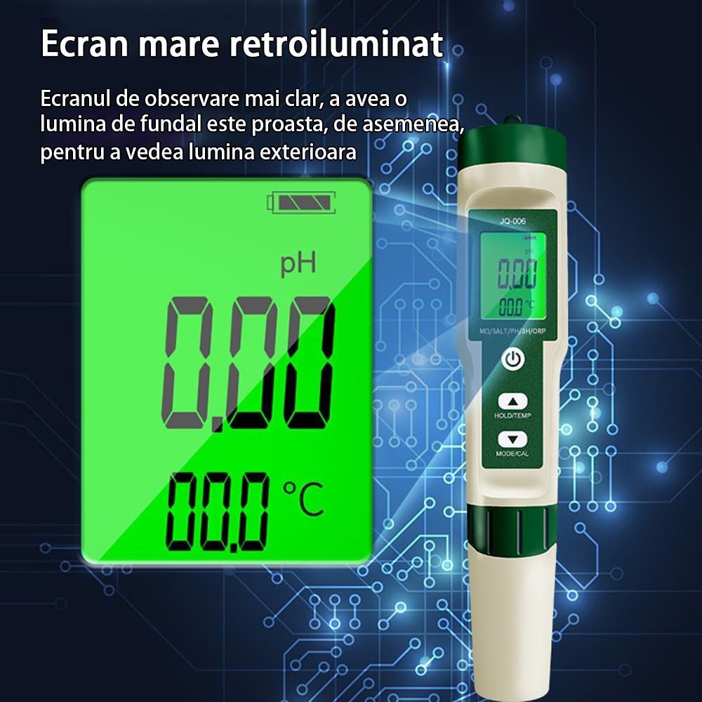 Tester profesional de calitate a apei,10 in 1, Pentru masurarea ...