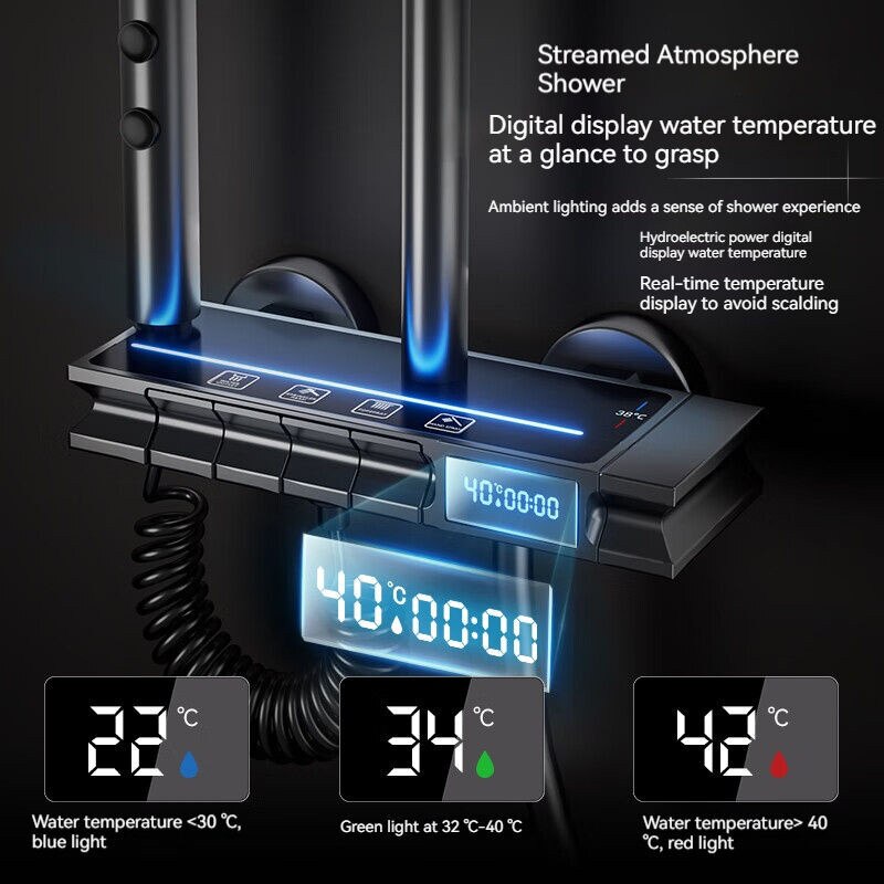 Coloana de Dus ELITY ® Smart, Display LED, Comenzi Piano, Lumini ...