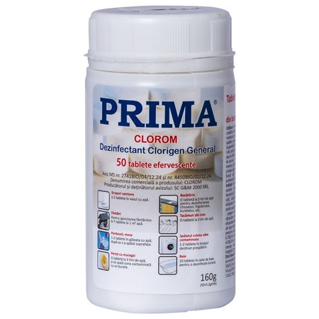 Tablete de cloramina cu efect dezinfectant, 50 tablete - eMAG.ro