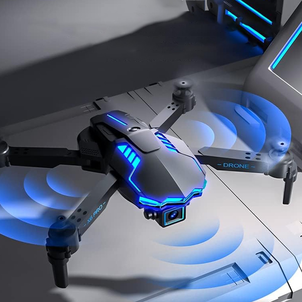 Drone cu camera 1080P HD, model X6 PRO, 2 baterii, design pliabil ...