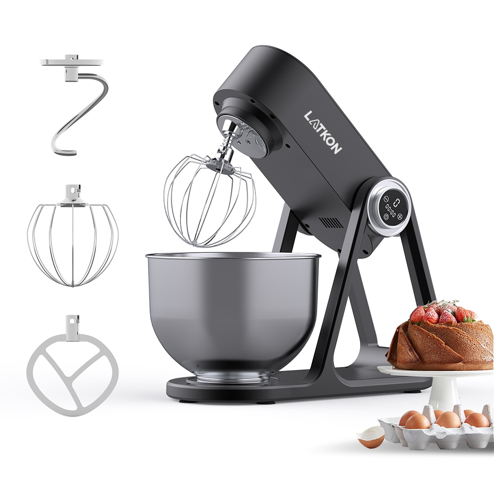 Mixer cu bol, Latkon® A5-A, 1500W, Carcasa metalica, Bol 5 L Inox, 6 ...