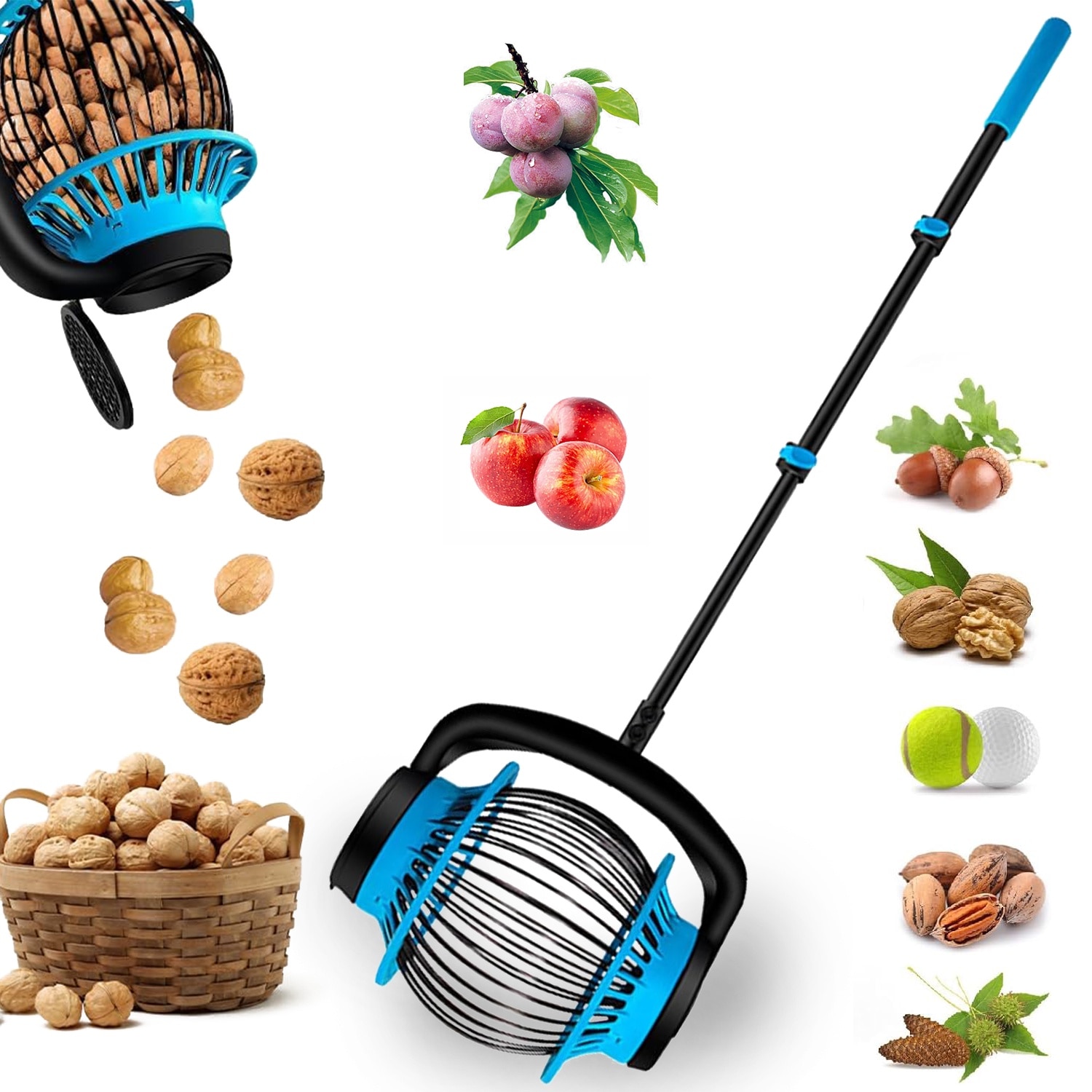Culegator de Fructe, Kesment, Maner Telescopic, pentru Cules, Adunat ...