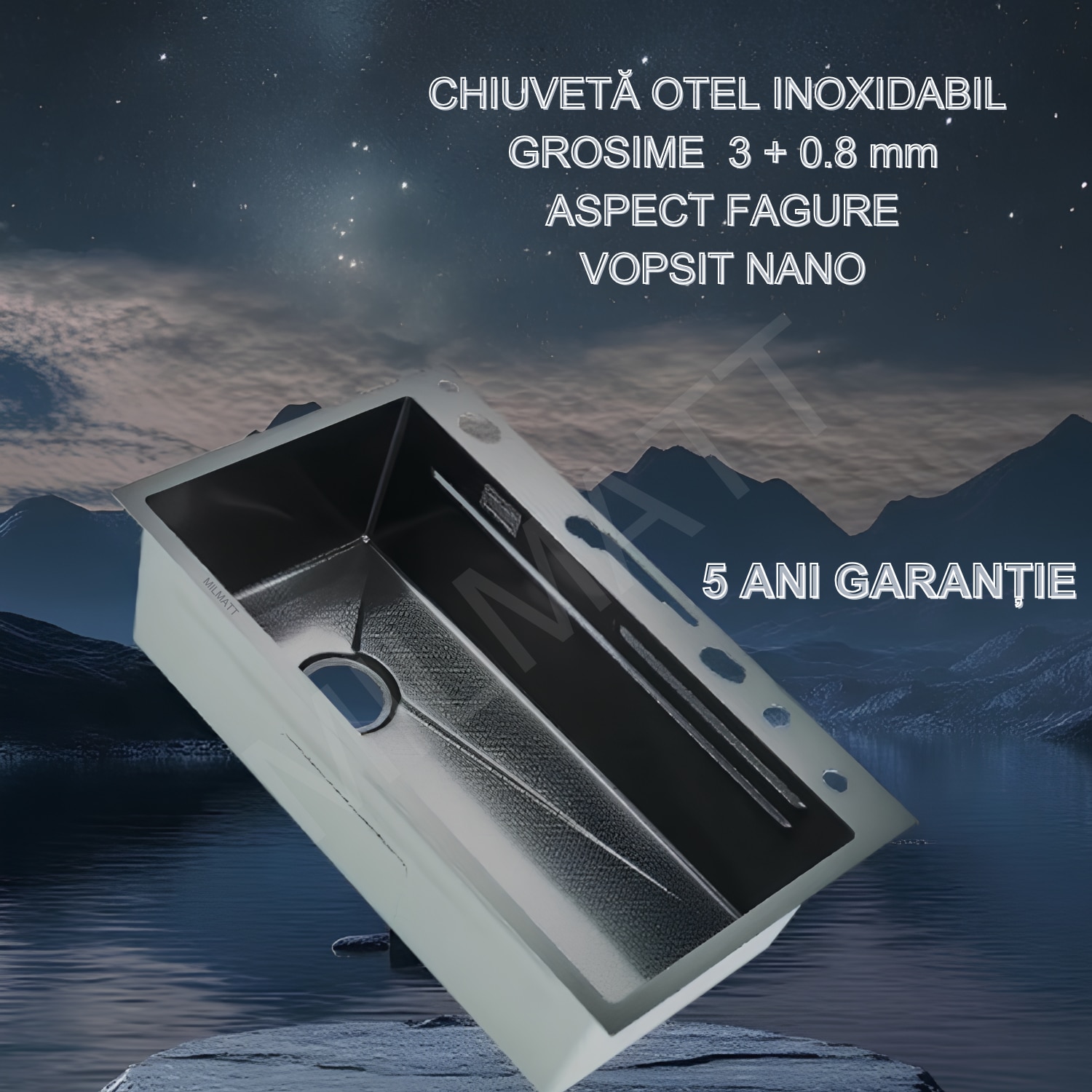 Set chiuveta bucatarie, Milmatt, Originala, multifunctionala, cu afisaj ...