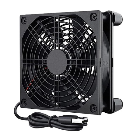 Ventilator de racire USB, 1800 rpm, 120x120x25mm, pentru router, modem ...