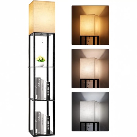 Lampa de Podea Elindor® Veioza cu Abajur Premium, Structura Solida din ...