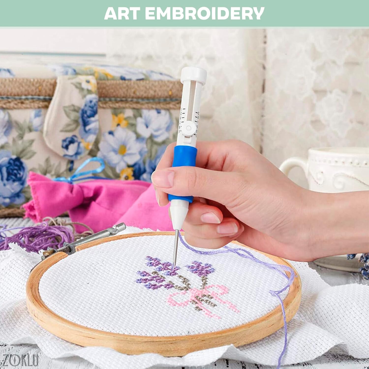 Kit de broderie, Kit de broderie de 150 de bucati cu recipient de ...