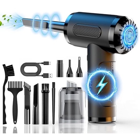 Akkus légfúvó és porszívó, portalanításhoz és PC porszívózáshoz, 91000 ...