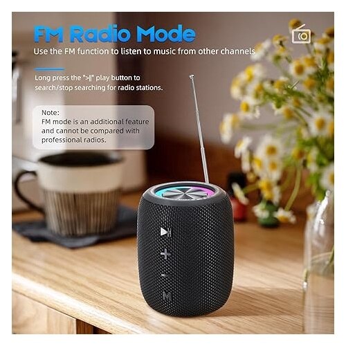 Boxa Portabila, Bluetooth 5.3, Lumini RGB, autonomie 10h, Functie radio ...