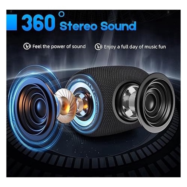 Boxa Portabila, Bluetooth 5.3, Lumini RGB, autonomie 10h, Functie radio ...