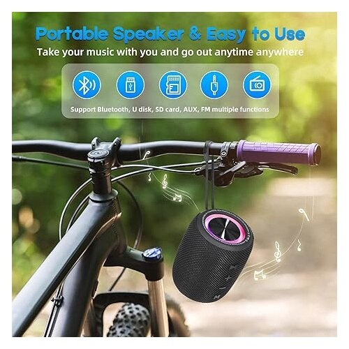 Boxa Portabila, Bluetooth 5.3, Lumini RGB, autonomie 10h, Functie radio ...