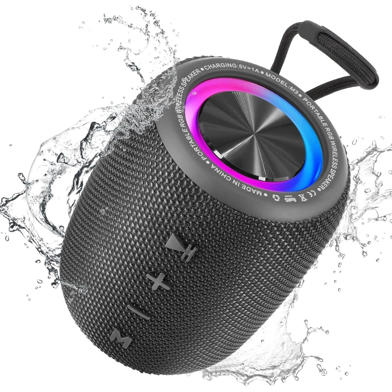 Boxa Portabila, Bluetooth 5.3, Lumini RGB, autonomie 10h, Functie radio ...