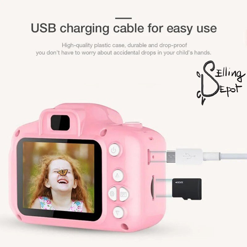 Camera Foto Interactiva SELLING DEPOT, pentru Copii, Full HD, Jocuri ...
