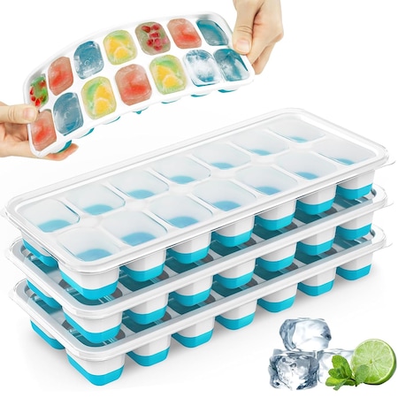 Set de 4 Forme de Gheata cu Capac Bukate®, Reutilizabile, 14 ...