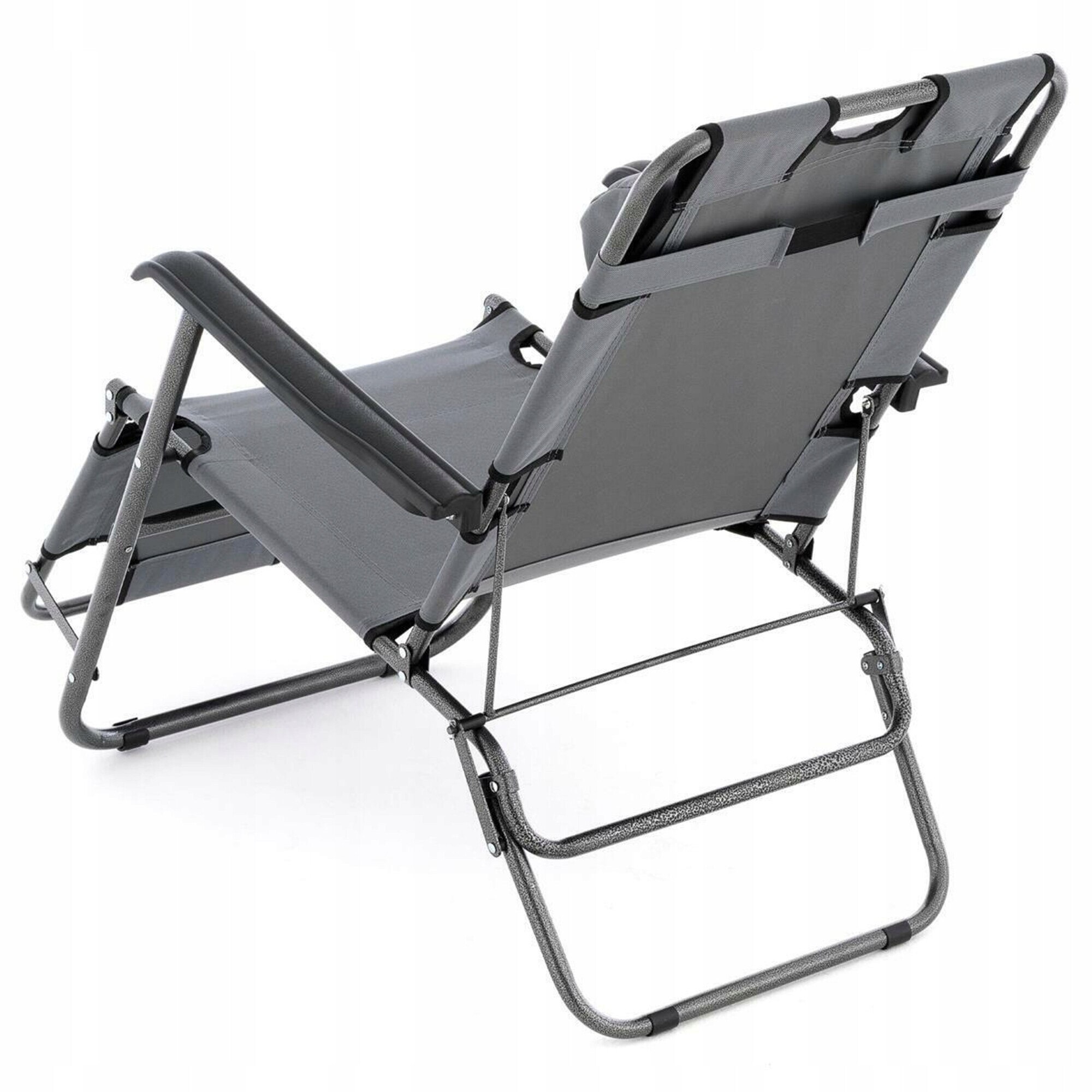 Sezlong gradina, Luka, gri, 130 kg, reglabil, ergonomic, otel - eMAG.ro