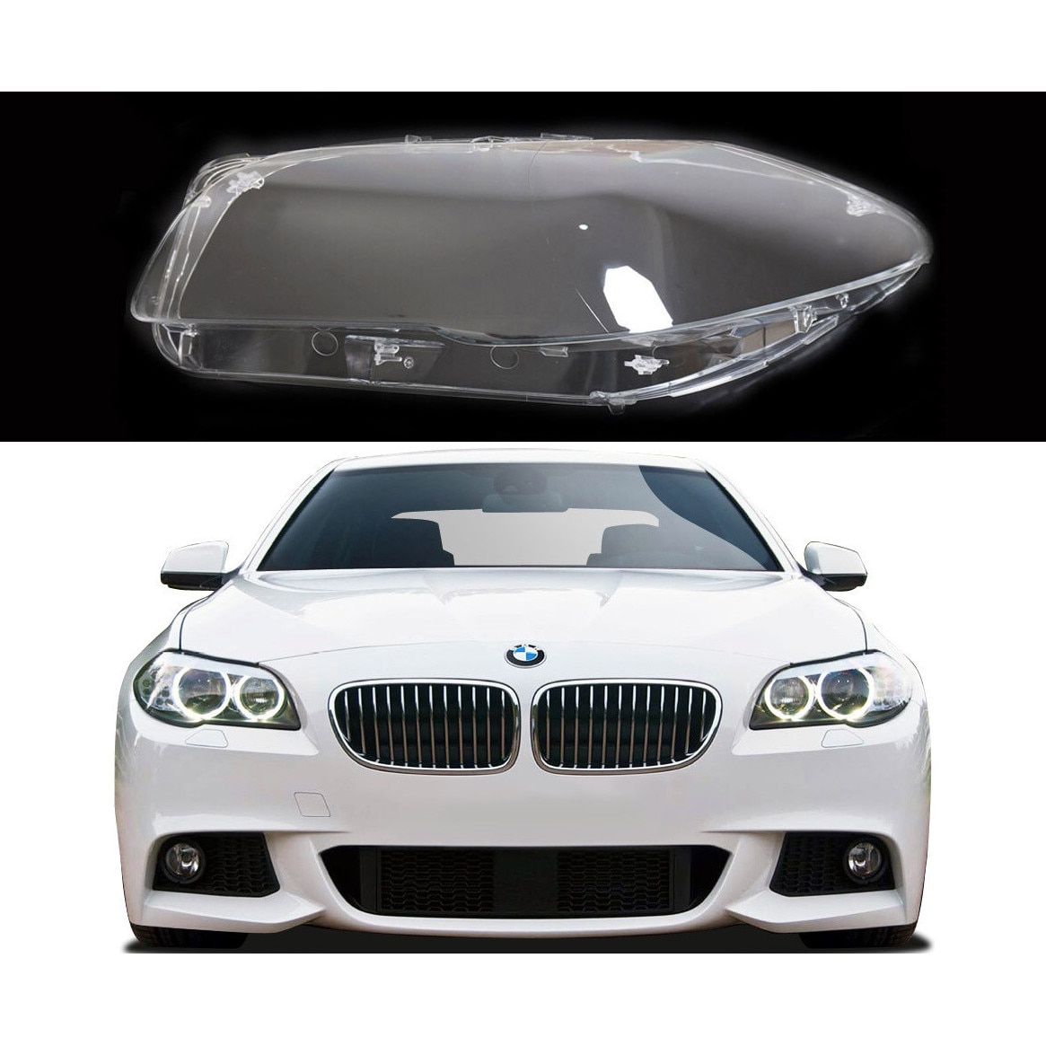 Sticla farurilor pentru BMW 5 F10, stanga - eMAG.ro