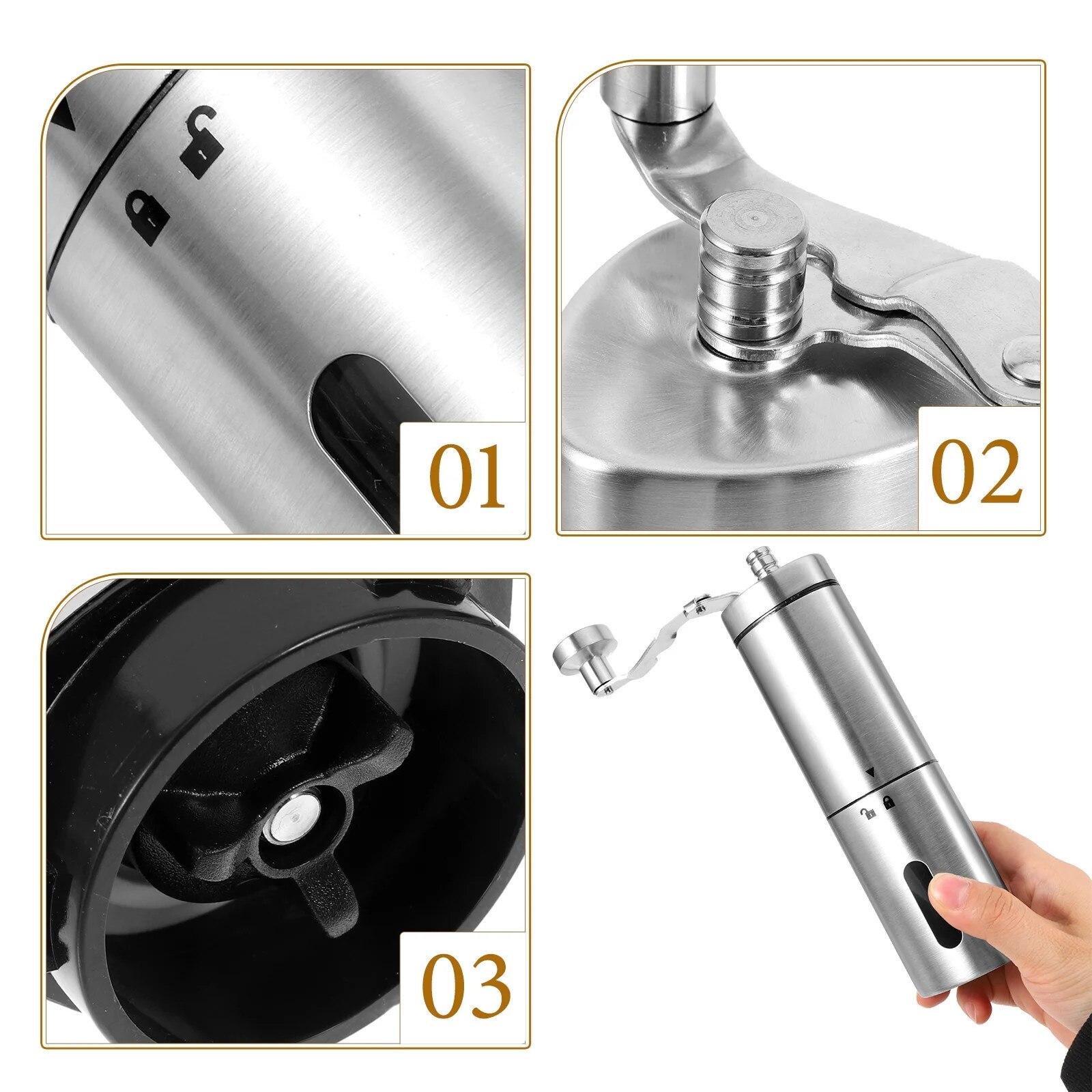 Zdrobitor de pastile din inox, 19x5cm, usor de curatat, culoare ...