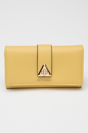 Pierre Cardin, Portofel de piele ecologica cu clapa Lady, Galben - eMAG.ro