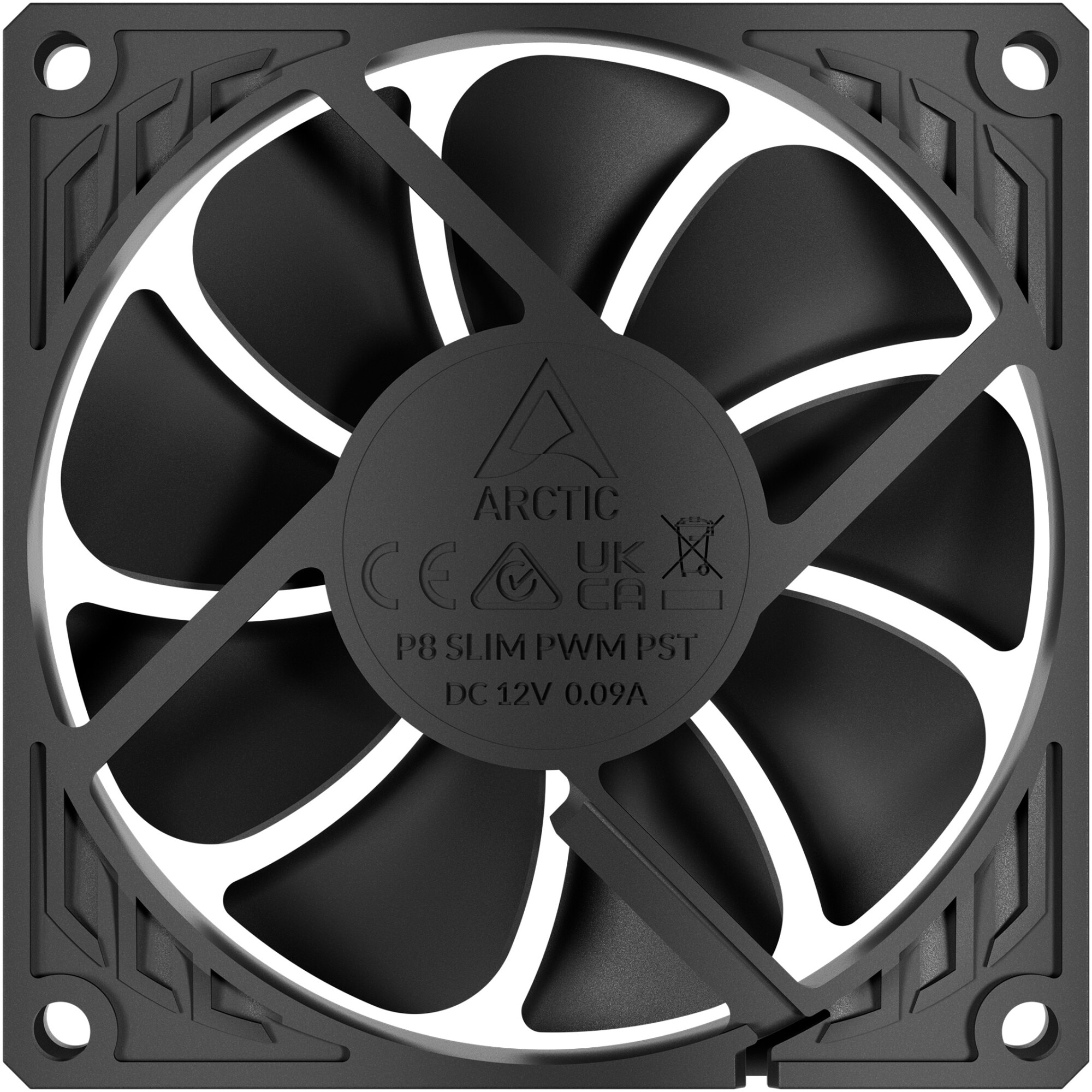 Ventilator Arctic P8 Slim PWM, 80mm, 300-3000 RPM, FDB - eMAG.ro
