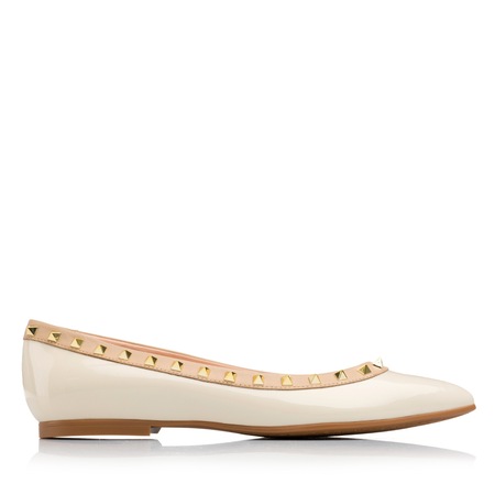 Pantofi Musette, HEIDI A10, Piele naturala/Piele lacuita, Ivoire, 39 EU ...