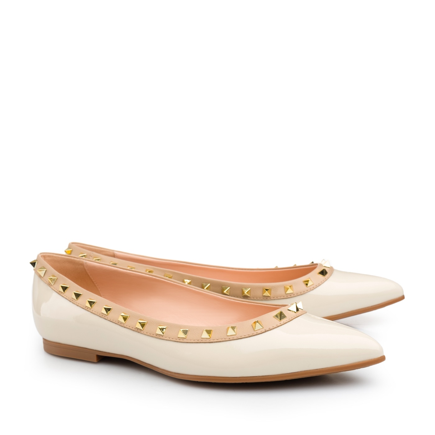 Pantofi Musette, HEIDI A10, Piele naturala/Piele lacuita, Ivoire, 39 EU ...