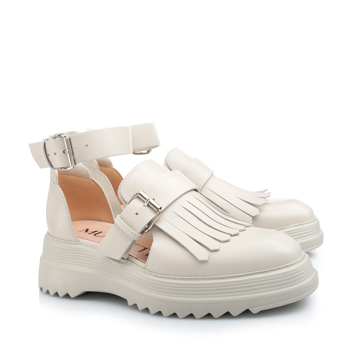 Pantofi Musette, ALYA A94, Piele naturala, Ivoire, 39 EU - eMAG.ro