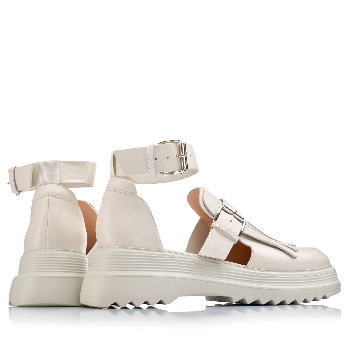 Pantofi Musette, ALYA A94, Piele naturala, Ivoire, 39 EU - eMAG.ro