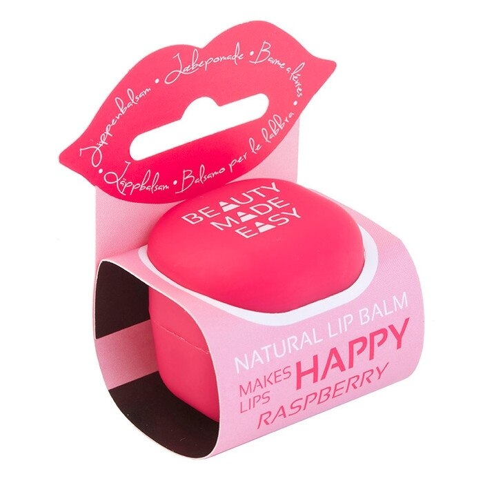 Balsam natural de buze cu zmeura, 7gr., Beauty Made Easy roz - eMAG.ro