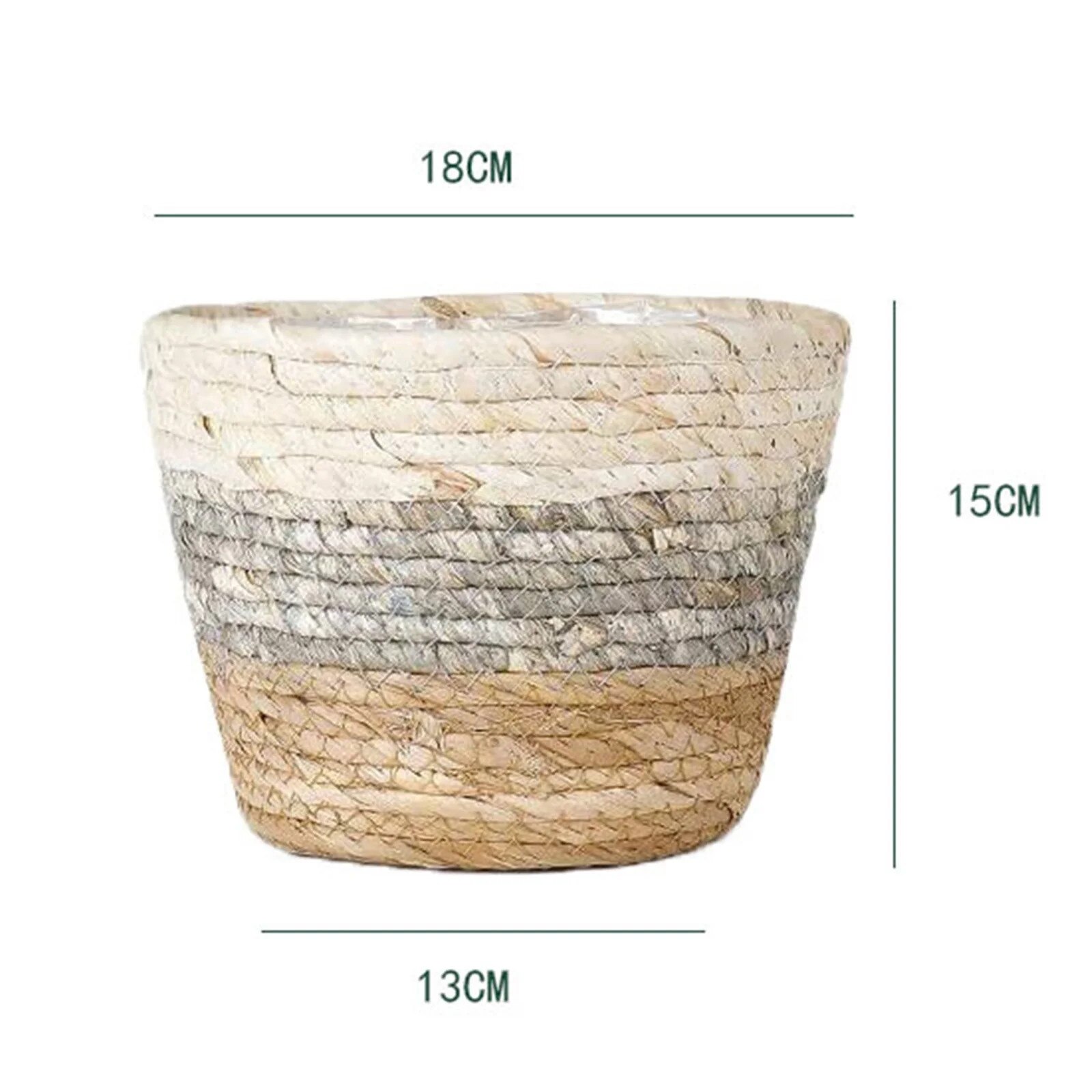 Ghivece din iarba de mare, set 3 bucati, dimensiuni mari 22x15x14cm ...