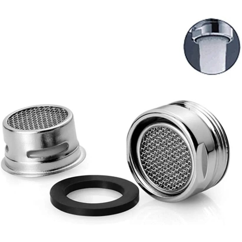 Set 6 accesorii filtrare apa pentru robinet, inox, argintiu, 22mm - eMAG.ro