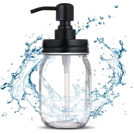 Dispenser de sapun Mason Jar, Enforose, compatibil cu lichide dense ...