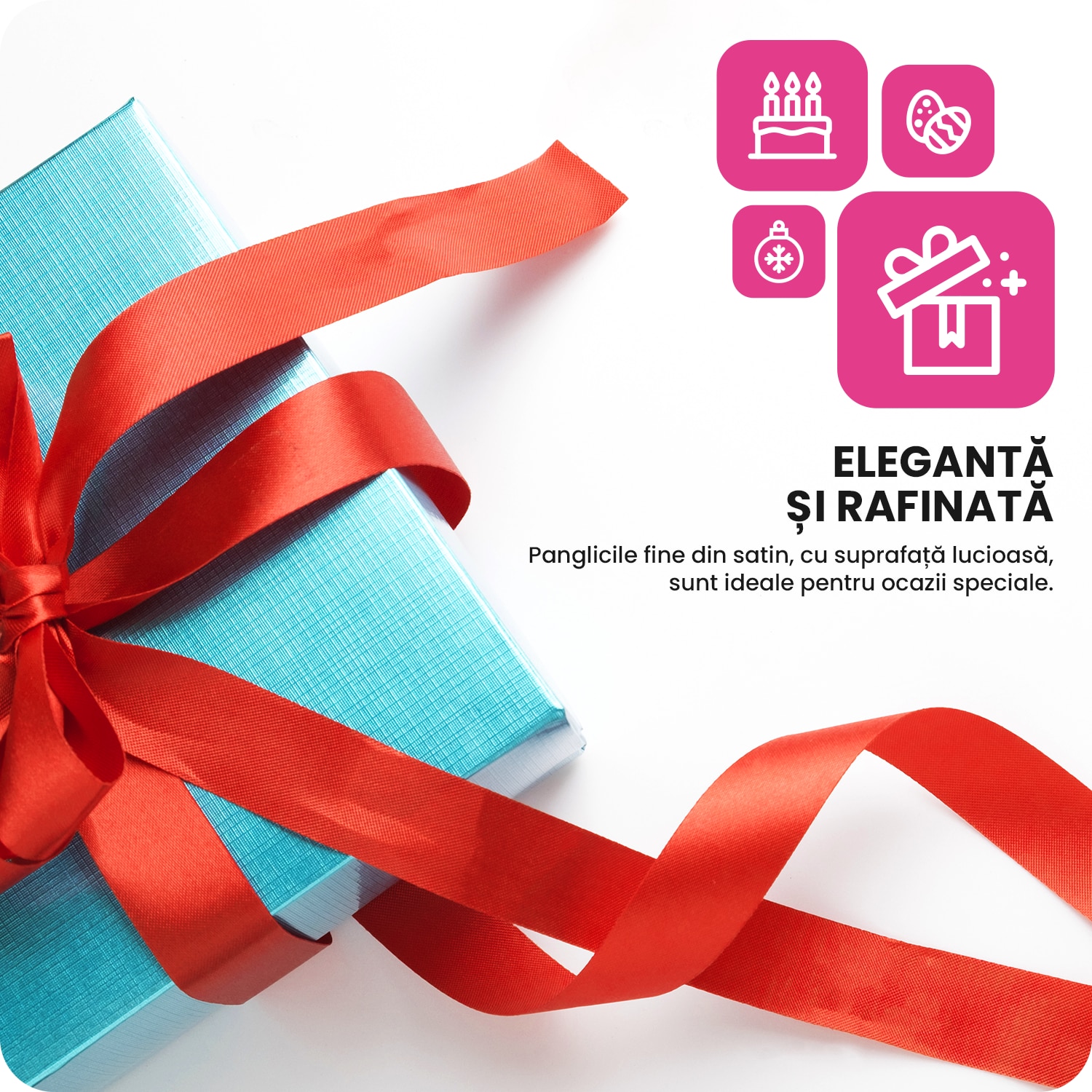 Panglica eleganta din satin, Netuno, 25mm, 32m, culoare Lavanda, cu ...