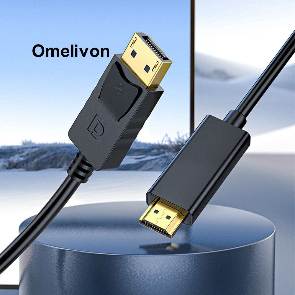 Cablu DisplayPort la HDMI 1.8m, unidirectional, suport 1080p, audio ...