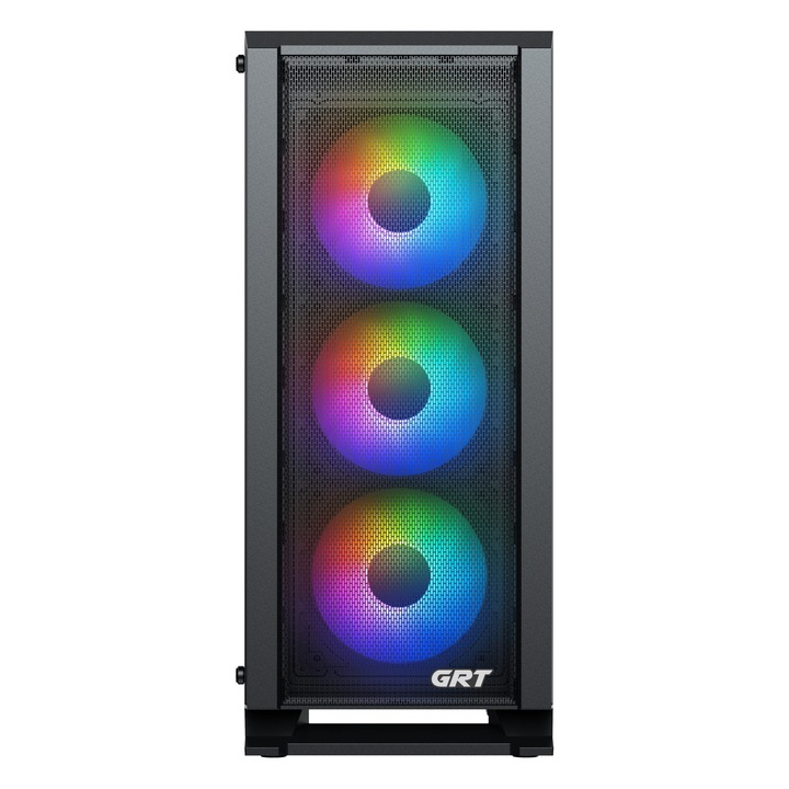 Sistem Desktop GAMING GRT Senior LED cu procesor AMD Ryzen 5 5600X 4.6GHz, 16GB DDR4, 1TB SSD ...
