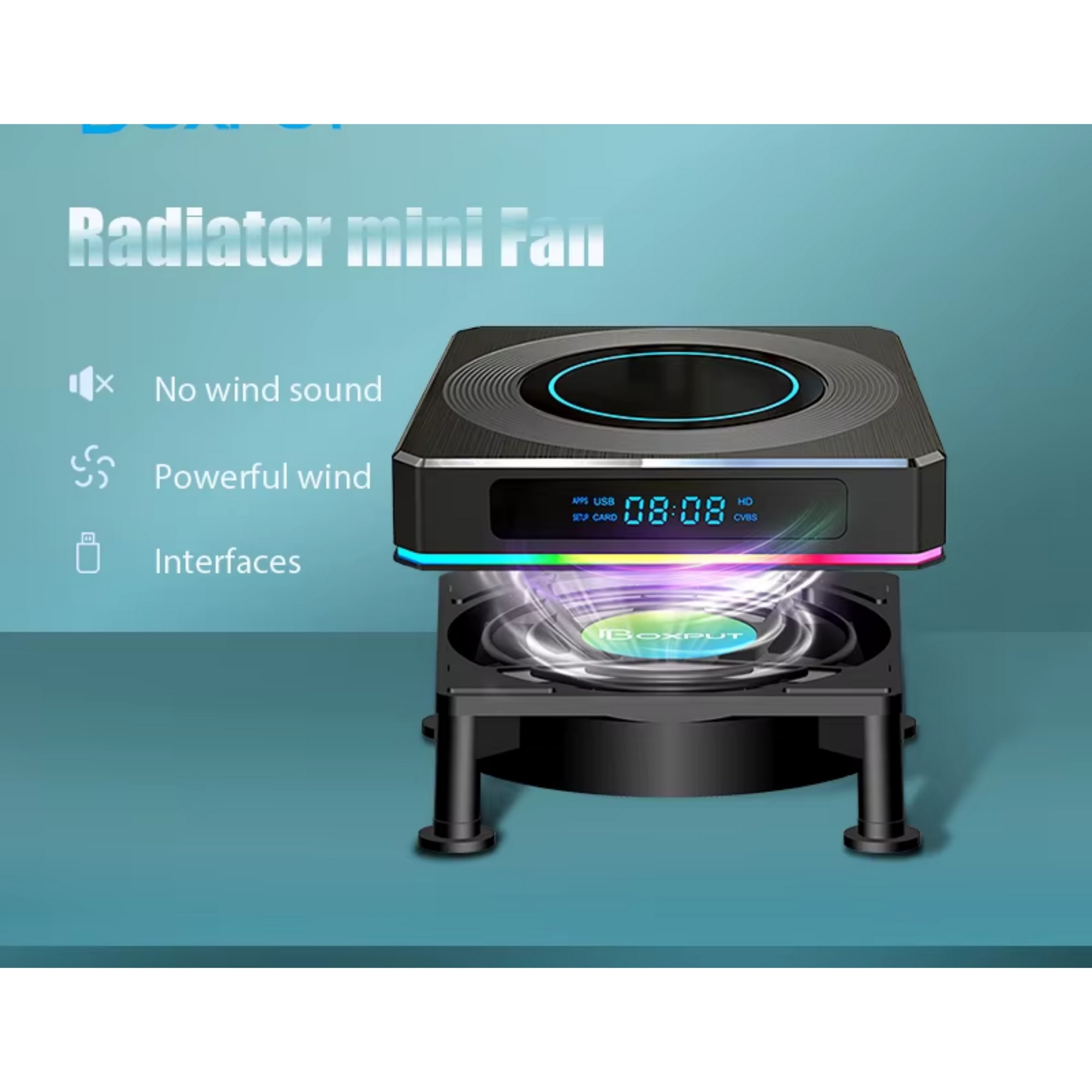 Ventilator pentru TV Box Android, Router, Raspberry Pi Computer, 5V USB ...